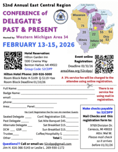 Conference of Delegates Past & Present – Area 22 Northern Indiana